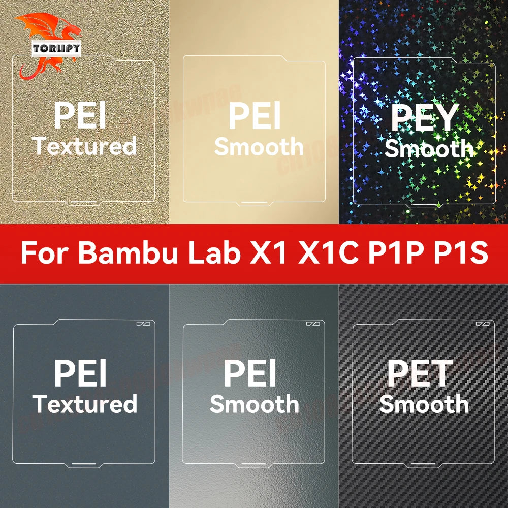 Plaque PEI flexible 257/257 mm pour imprimante Bambu Lab X1/P1P/P1S ...